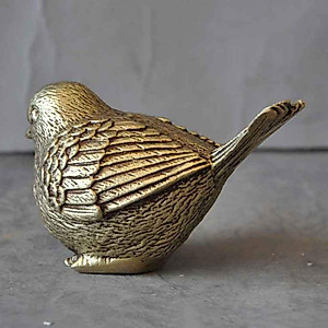 JUZZQ for Office Garden Family Room Abstract Ornaments Figurines Art Gift Statues and Figurines for Home Decor,Feng Shui Brass Copper Animal Small Bird Lucky Statue Sculpture Desktop Sculpture