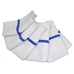 Kitchen Basics 51712 Center Stripe Bar Mop, 16" x 19", Blue (Pack of 12)