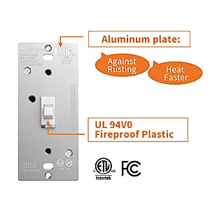 3-Way Smart WiFi Toggle Light Switch, On/Off Control, in-Wall, No Hub Required, Compatible with Alexa and Google Home, ETL and FCC Listed (WF30TS)