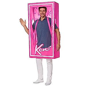 Spirit Halloween Barbie Adult Ken Box Costume - One Size Fits Most | Officially Licensed | Mattel | Barbie Movie | 3D Costume
