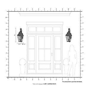 Livex Lighting 2593-07 Exeter 3 Light Outdoor Bronze Finish Solid Brass Wall Lantern with Clear Beveled Glass