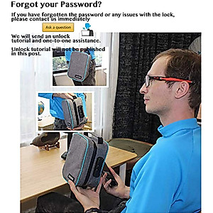 OZCHIN Smell Proof Bag with Combination Lock Tobacco Pipe Pouch Bag File Organizer Case Container Medicine Lock Box Odorless Storage Bag Great Gift for Friend