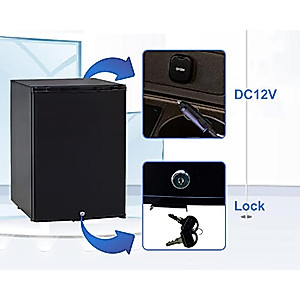 SMETA 12 Volt Refrigerator Semi Truck Refrigerator Freightliner Cascadia Drivers DC 12V|110V Compact Refrigerators RV Mini Small Fridge Upright Deep Freezers Camper Wheeler Van 36 qt 1.2 cuft Lock