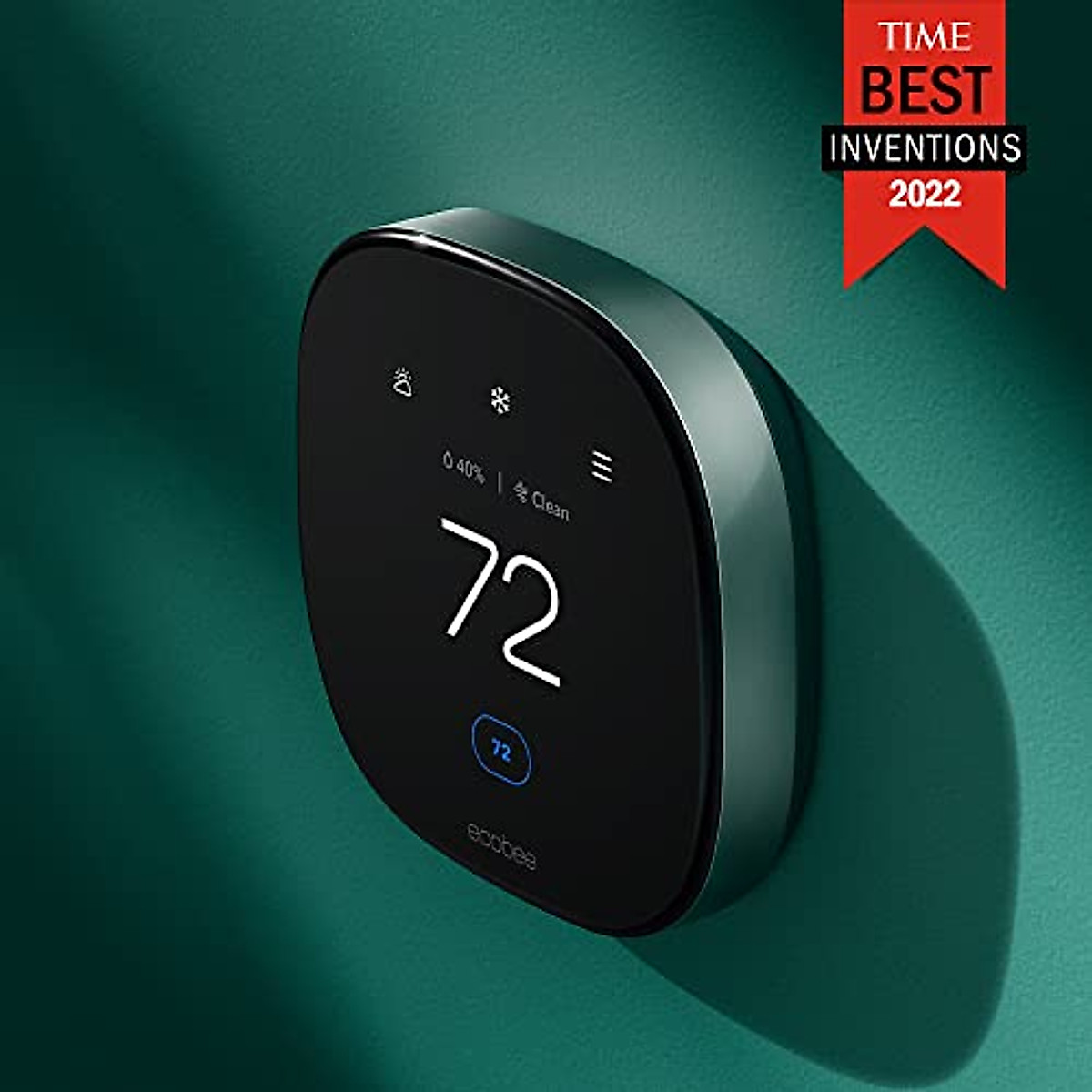 NEW 2022! ecobee Smart Thermostat Premium with Siri and Alexa and Built in Air Quality Monitor and Smart Sensor