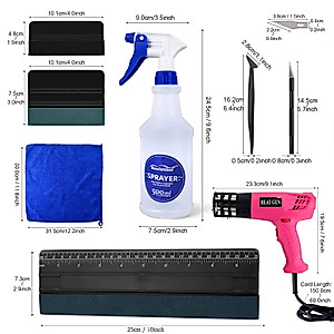NEWISHTOOL Vinyl Wrap Tool Kit with Heat Gun for Vinyl, Vinyl Wrap Kit, PPF Installation Kit, Vinyl Application Tools, Car Tint Windows Kit Includes Spray Bottle, Felt Squeegee and Vinyl Wrap Knife