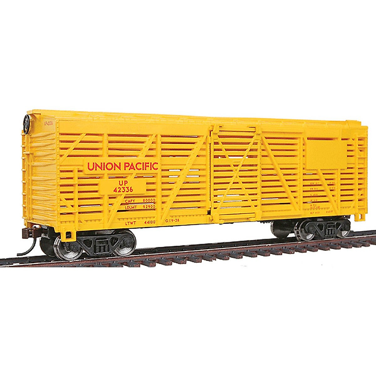Walthers Trainline HO Scale Model 40' Stock Car with Metal Wheels Union Pacific