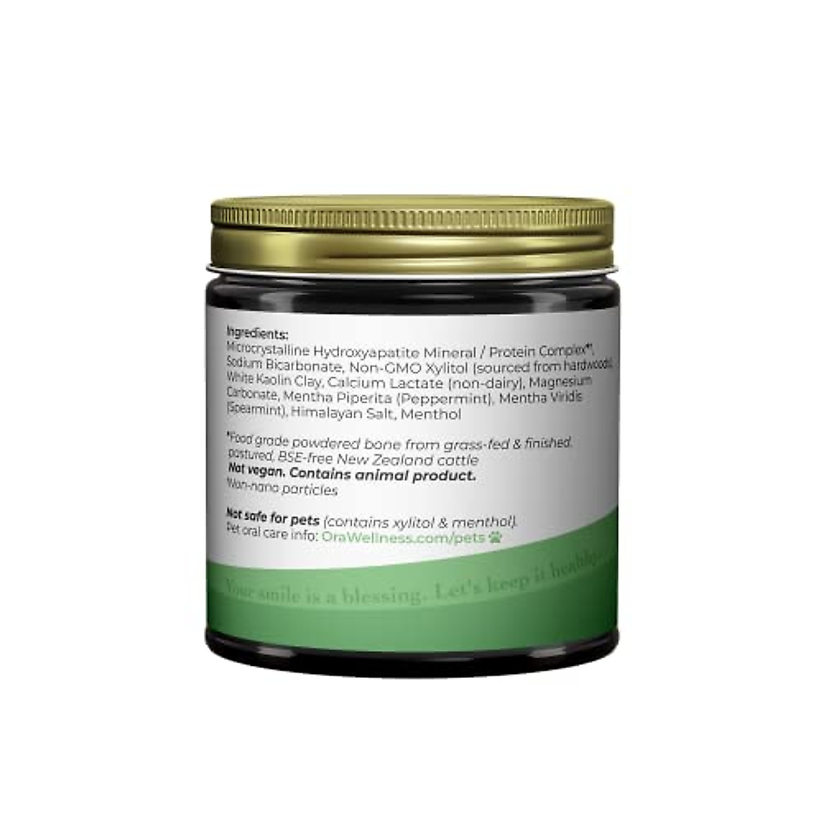 OraWellness Shine Remineralizing Tooth Powder with Hydroxyapatite, Natural Teeth Whitening Powder, Tooth Stain Remover and Polisher, Fresh Mint