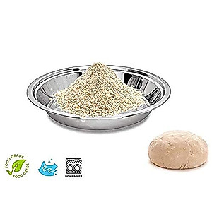 Atta Parant Parat Dough Maker Dough Mixer Indian Style Regular Use Flour Kneading | Atta Parat Kitchen Use | Stainless Steel AttaParat - Silver (Stainless Steel, 16 Inch)