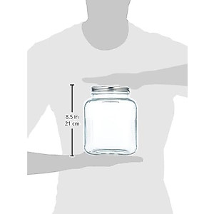 Anchor Hocking AHG17 Crystal Glass Gallon Cracker Jar, 1 gal, Clear