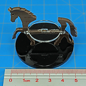LITKO Horse Character Mount | Role Playing Games | Compatible with DND Pathfinder | (50mm Circular Base, Brown)