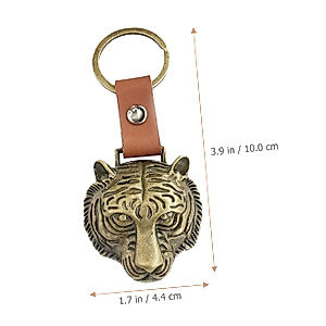 RORPOIR Keychain Tiger Head Corkscrew Zinc Alloy Man Pendant Flat Gifts