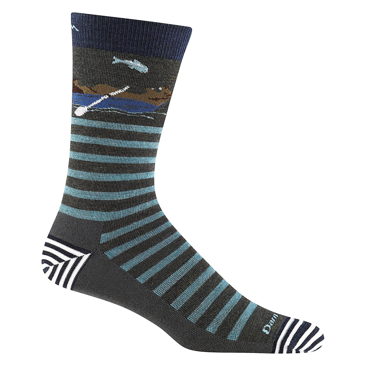Darn Tough Men's Animal Haus Crew Lightweight Sock (Style 6066) - Forest, Large