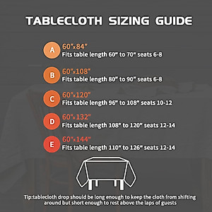 EVERLY Pure Linen Hemstitch Tablecloth,100% Stonewashed French Linen tablecloths for Kitchen Dining Rectangle Tables,60x108Inch Machine Washable Christmas Thanksgiving Organic Tablecloth-White