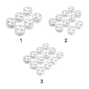 EMVANV Submersible Led Lights, Mini Underwater Light 3 LED RGB Tea Lights Candles, Hot Tub Pond Lights with Remote for Fountain Aquariums Vase Garden Party(6pcs)