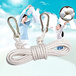 Clothesline Clothes Drying Rope Portable Travel Clothesline Adjustable for Indoor Outdoor Laundry Clothesline, Perfect Windproof Clothes Line, Hanger for Camping Travel & Home Use