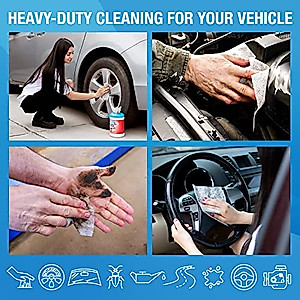 MiracleWipes for Automotive, All Purpose Cleaning Wipes for Hands, Auto Interior, Exterior, Detailing, Removes Grease, Lubricants, Sticky Adhesives, Grime, Dirt, Car Cleaning Supplies - 90 Count