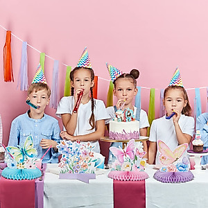 10 Pieces Butterfly Centerpieces for Tables Butterfly Birthday Party Decorations Butterfly Honeycomb Table Centerpiece Butterfly Theme Party Supplies for Birthday Baby Shower Party Decor