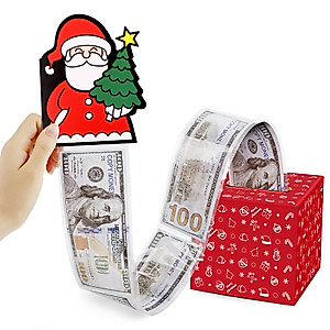 Christmas Money Box for Cash, Funny Christmas Money Holder for Cash Gift, Pull Money Box Merry Christmas Surprise Set, for Women Men Best Friend Girlfriend Wife Sister