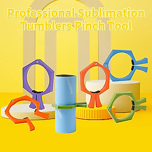 Sublimation Tumblers Clamp Tool, 20 Oz Sublimation Blanks Tumblers Skinny Straight Tumbler warpping Perfect Clamp Grip Tool for Sublimation Paper & Tumblers, 4 Packs