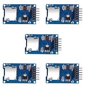 Aoicrie 5Pcs Micro SD Mini TF Card Adater Reader Module - Micro SDHC SPI Interface Driver Module with chip Level Conversion for R3 MEGA 2560 Due