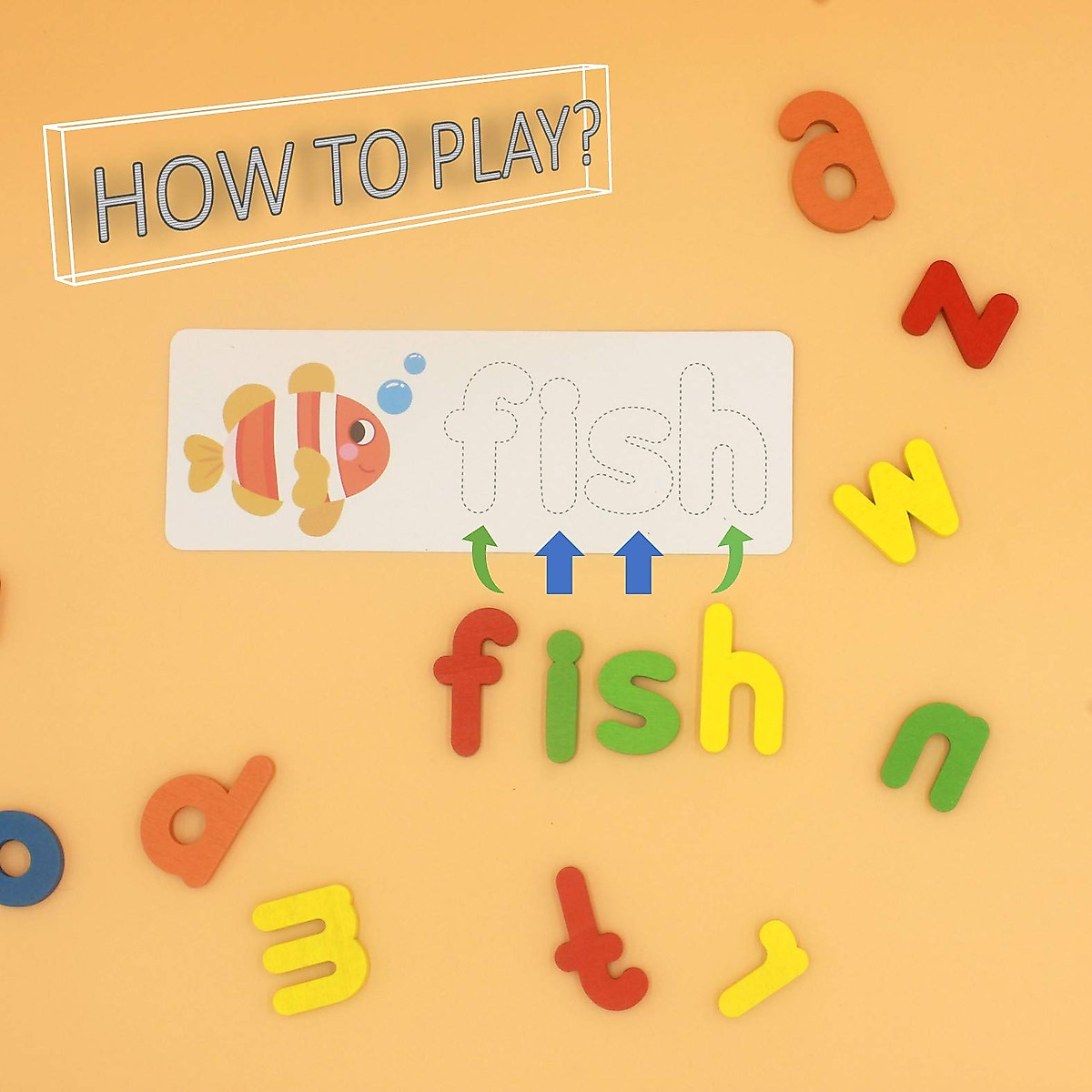 FLYINGSEEDS See and Spell Learning Toys, CVC Word Builders with Sight Words Flash Cards Kindergarten, Educational Toys for Toddler 2 3 4 Year Old Boys Girls - Gifts for Kids