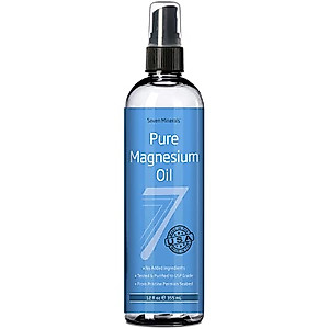 Pure Magnesium Oil Spray - Big 12 fl oz (Lasts 9 Months) 100% Natural, USP Grade = No Unhealthy Trace Minerals - from an Ancient Underground Permian Seabed in USA - Free Ebook Included