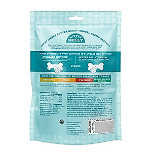 Better Belly Highly Digestible Rawhide Dental Chews, Treat Your Dog to a Chew with NO Artificial Colors or Flavors (Pack of 2)