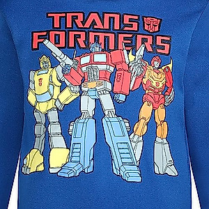 Children's Apparel Network, Ltd. Hasbro Transformers Optimus Prime, Bumblebee and Rodimus Prime Boys Hoodie and Jogger Set for Big Kids – Blue