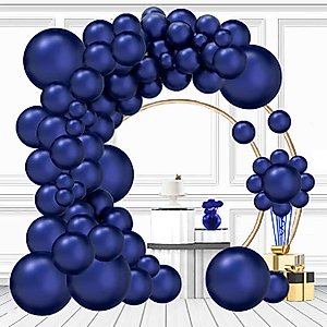 Navy Blue Balloons Garland Kit,106 pcs Navy Balloons Dark Blue Latex Balloons with 18 12 10 5 Inch Party Balloon Kit for Birthday Baby Shower Wedding Graduation Decoration