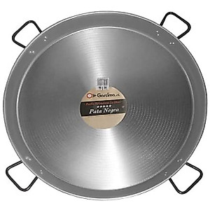 Garcima Polished Steel Paella Pan, Grey, 90 cm