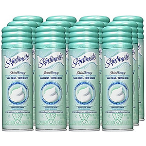 Skintimate Skin Therapy Moisturizing Shave Cream for Women Sensitive Skin with Vitamin E - 10 Ounce (Pack of 6)