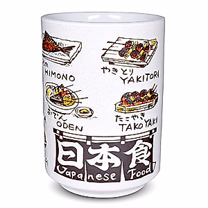 Japanese Yunomi Sushi Tea Cup Mino Ware, Japanese Food Print