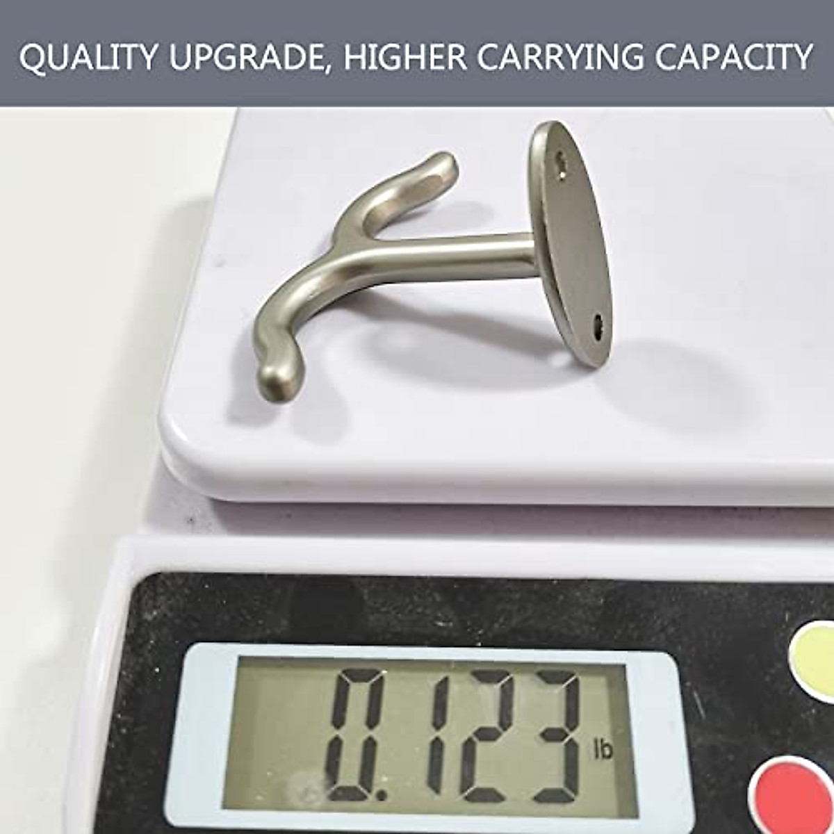 RFORPLY Zinc Alloy Double Prong Ceiling Hook Towel/Robe Clothes Hook for Closet Top Bathroom Kitchen Cabinet Garage (Pack of 6)