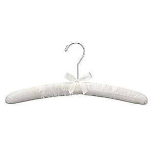 Whitmor 8PK Sat Blouse Hanger, 8 Count, Bone