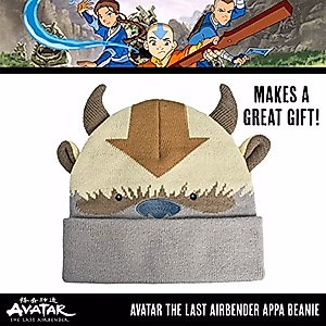 Avatar The Last Airbender Appa Acrylic Knitted Winter with Cuff Beanie Hat, Multi, One Size