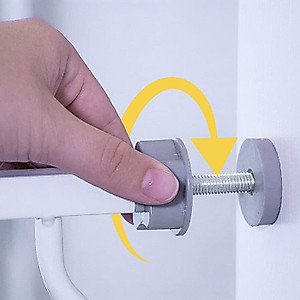 Regalo 1166-W-DS Easy Step Extra Tall White Metal Walk-Through Gate, Multicolor