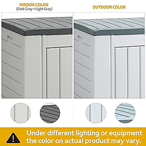 DWVO XL 160 Gallon Large Deck Box, Waterproof Outdoor Storage Box for Patio Furniture Cushions, Garden Tools and Pool Supplies,Weather Resistant Resin, Lockable, Light Grey