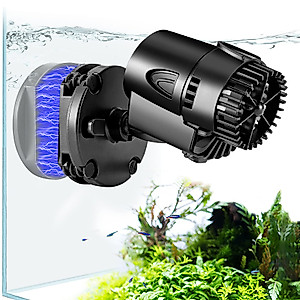 AQQA Wave Maker Pump, 530GPH Aquarium Circulation Pump 360 Degree Rotatable Submersible Powerhead Pump with Magnet Suction Base for Marine and Freshwater Aquariums（3W)
