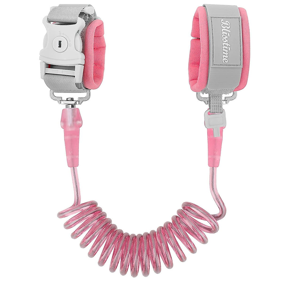 Blisstime Toddler Leash, 【2 Pack】Kid Leash Anti Lost Wrist Link with Key Lock Upgraded Baby Leash with Safety Wristband Rope for Babies Toddlers Child Kids