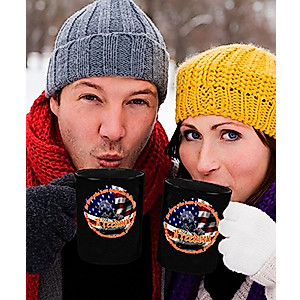 Vitazi Kitchenware Novelty Gifts - Patriotic Mug (11oz) For Those Who Have Fought For It, Freedom Has a Flavor The Protected Will Never Know, With Image Ceramic Coffee Cup (Black)