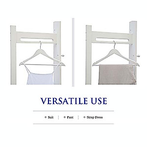 AA-Quality Wooden White Clothes Hanger,White Coat Hanger in 12 Pack Gift Box,White Suit Hanger with 360 Degree Rotating Stronger 0.126 inch Hooks Suitable for All Garments.