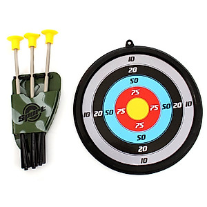 PowerTRC Crossbow Toy Bow and Arrow for Kids, Military Action Archery Crossbow with Scope & Target, Outdoor Activities Toy Gift for Boys Kids 8-12