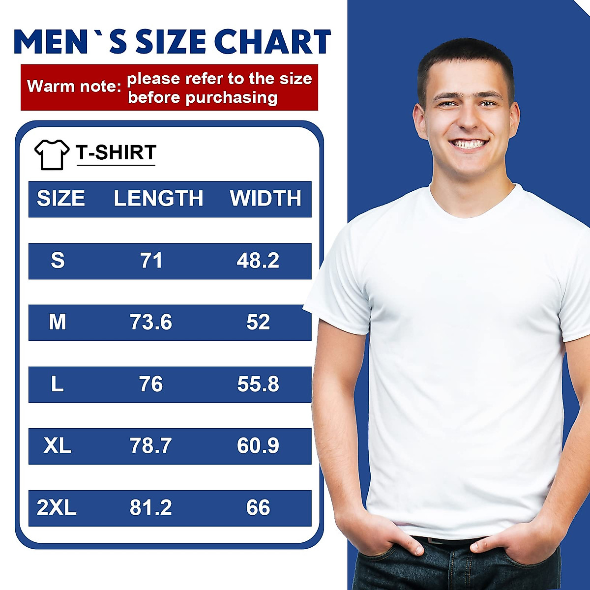 Handepo 6 Pcs Sublimation Men's Blank White T-Shirts, Polyester Crew Neck Short Sleeve for Printing (M Size)