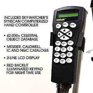 Sky-Watcher EQ6-R – Fully Computerized GoTo German Equatorial Telescope Mount – Belt-driven, Motorized, Computerized Hand Controller with 42,900+ Celestial Object Database