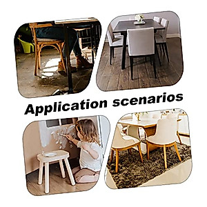 USHOBE 6 Pcs Thickened Table Mat Plastic Chair Circle Chair Sofa Protector Bed Desk Foot Sleeve Bed Riser Chair Leg Mat Chair Feet Caps Furniture Accessory Cabinet Brown Accessories