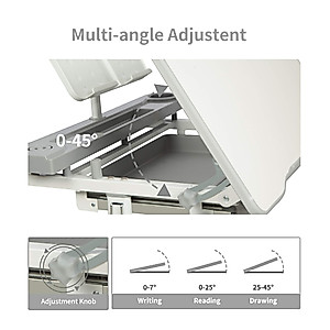 Diroan Kids Desk and Chair Set, Multi-Functional Height Adjustable Children School Study Desk with Storage, Tilt Desktop, LED Light, Book Stand & Metal Hook for Boys Girls, Pink