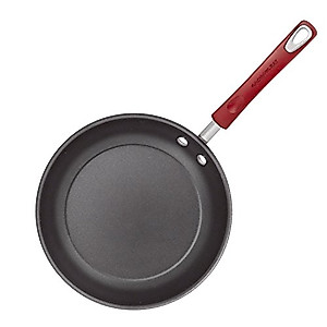 Rachael Ray Brights Nonstick Frying Pan Set / Fry Pan Set / Skillet Set - 9.25 Inch and 11 Inch , Red