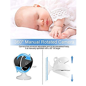 Baby Monitor, 4.3'' Video Baby Monitor with 2 Cameras, Night Vision, Temperature Monitoring, 5 Lullabies, 2-Way Talk, VOX Mode, Feeding Time Alarm, Support up to 4 Cams, 1000ft Stable Transmission