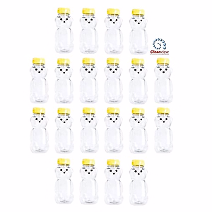 CLEARVIEW CONTAINERS | 8 Ounce Honey Bears with Flip Top Lid | Perfect for Holidays, Baby Shower Gifts, Beekeeping, Honey Dispensing (Yellow 8 Ounce Bear, 24 Pack)