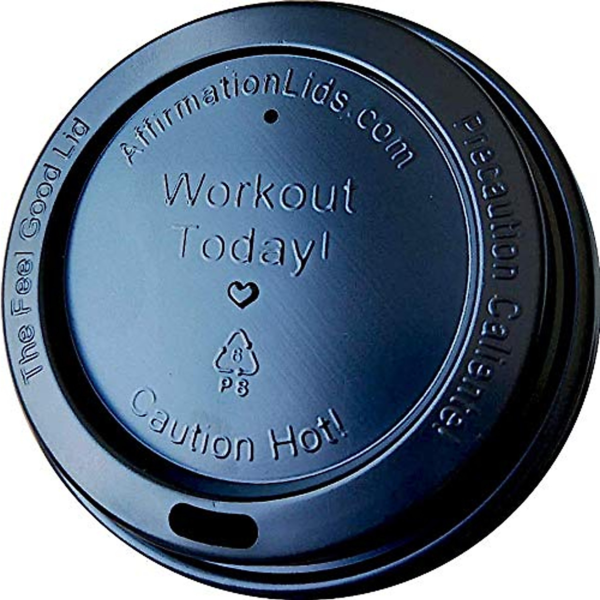 Positive Affirmation Coffee Lids for Solo/Dixie/Karat cups16/20/24oz, Single Variety 400ct (Black) (Be Unstoppable)